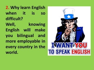 Why learn english | PPT