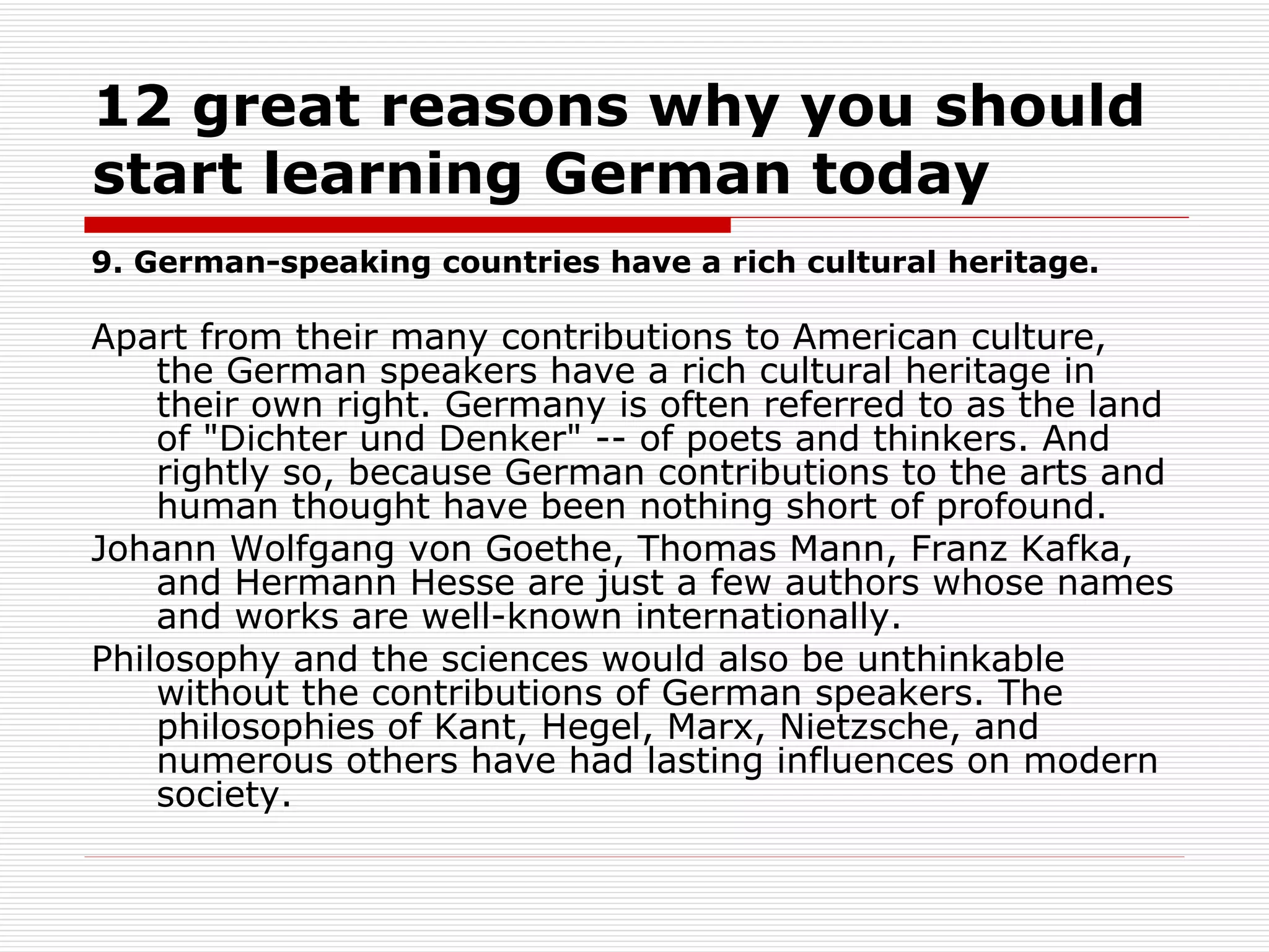 Why learn German | PPT