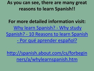 Why learn spanish ppt | PPTX