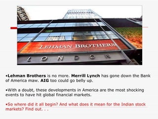 Why Lehman Bros Went Bust!! | PPT