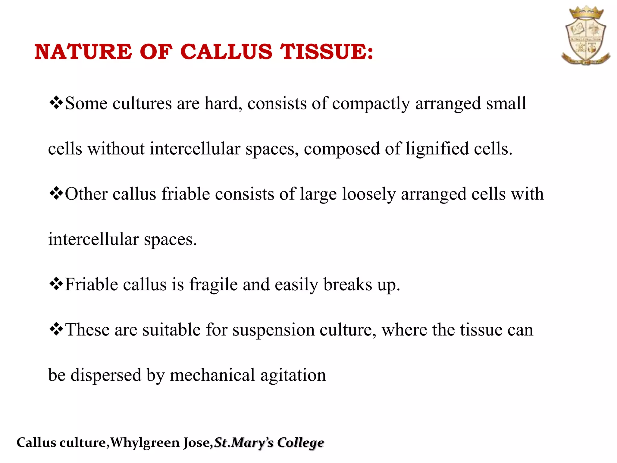 Botany:Callus Culture | PPTX