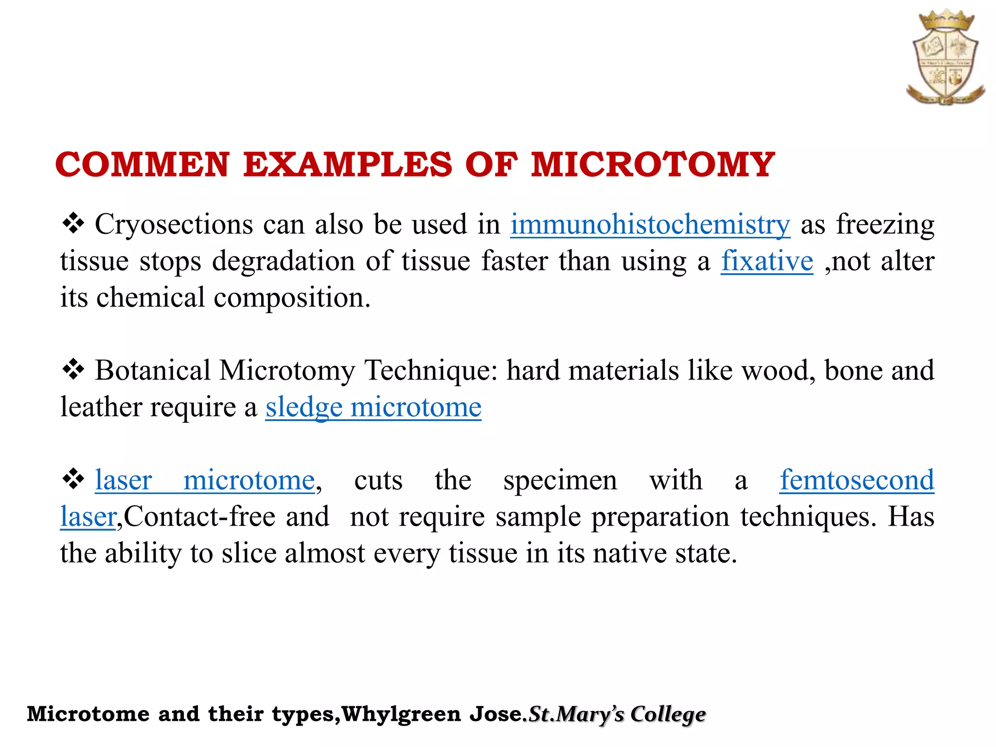 Botany:Microtome And Their Types | PPTX