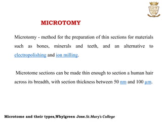 Botany:Microtome And Their Types | PPTX