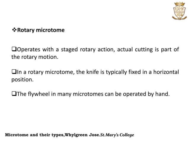 Botany:Microtome And Their Types | PPT