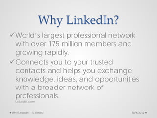 Why Use LinkedIn? | PPT