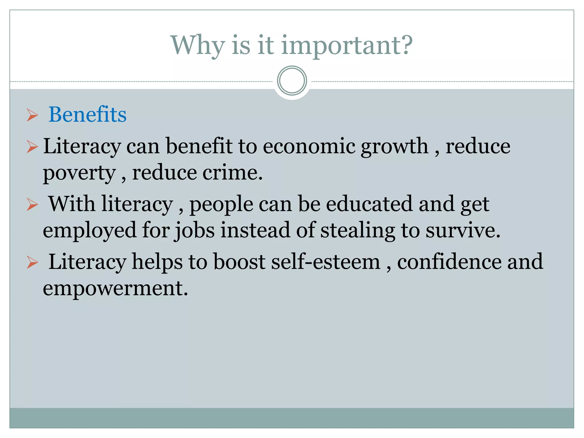 Why Literacy is Important | PPTX