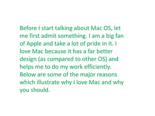 Why mac is best operating system | PPTX