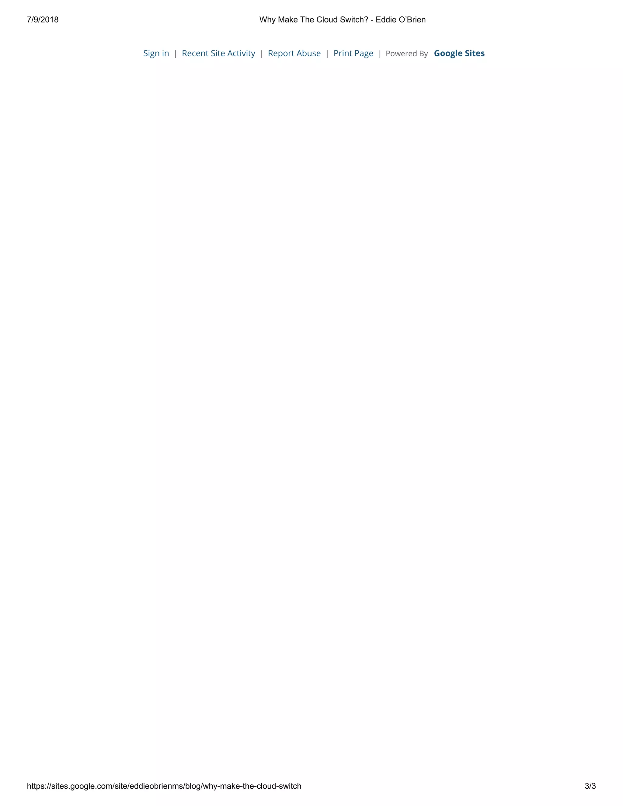 Why Make The Cloud Switch | PDF