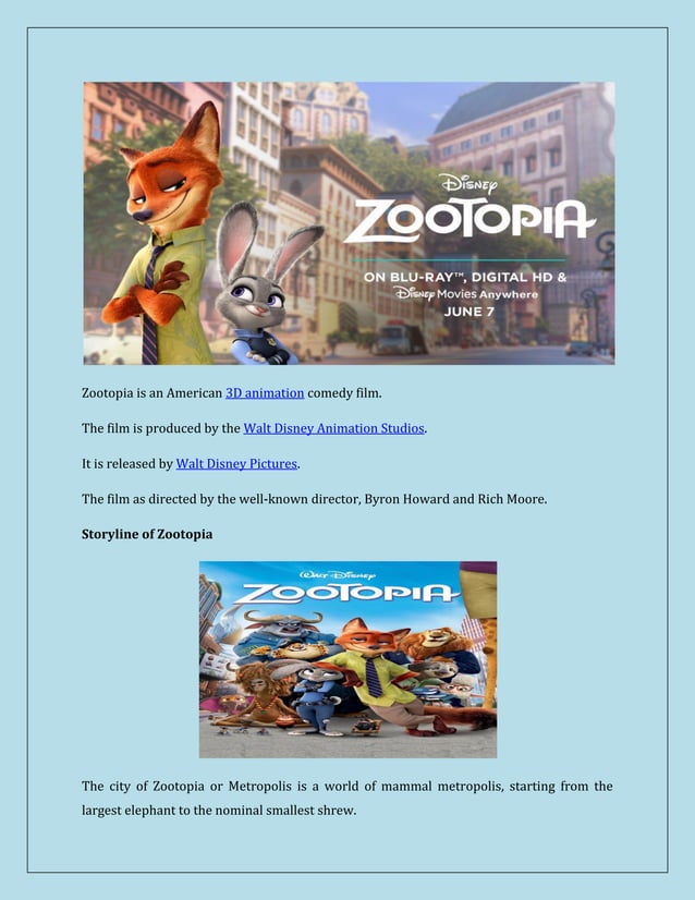 Why Making Of Zootopia Nails It? | PDF