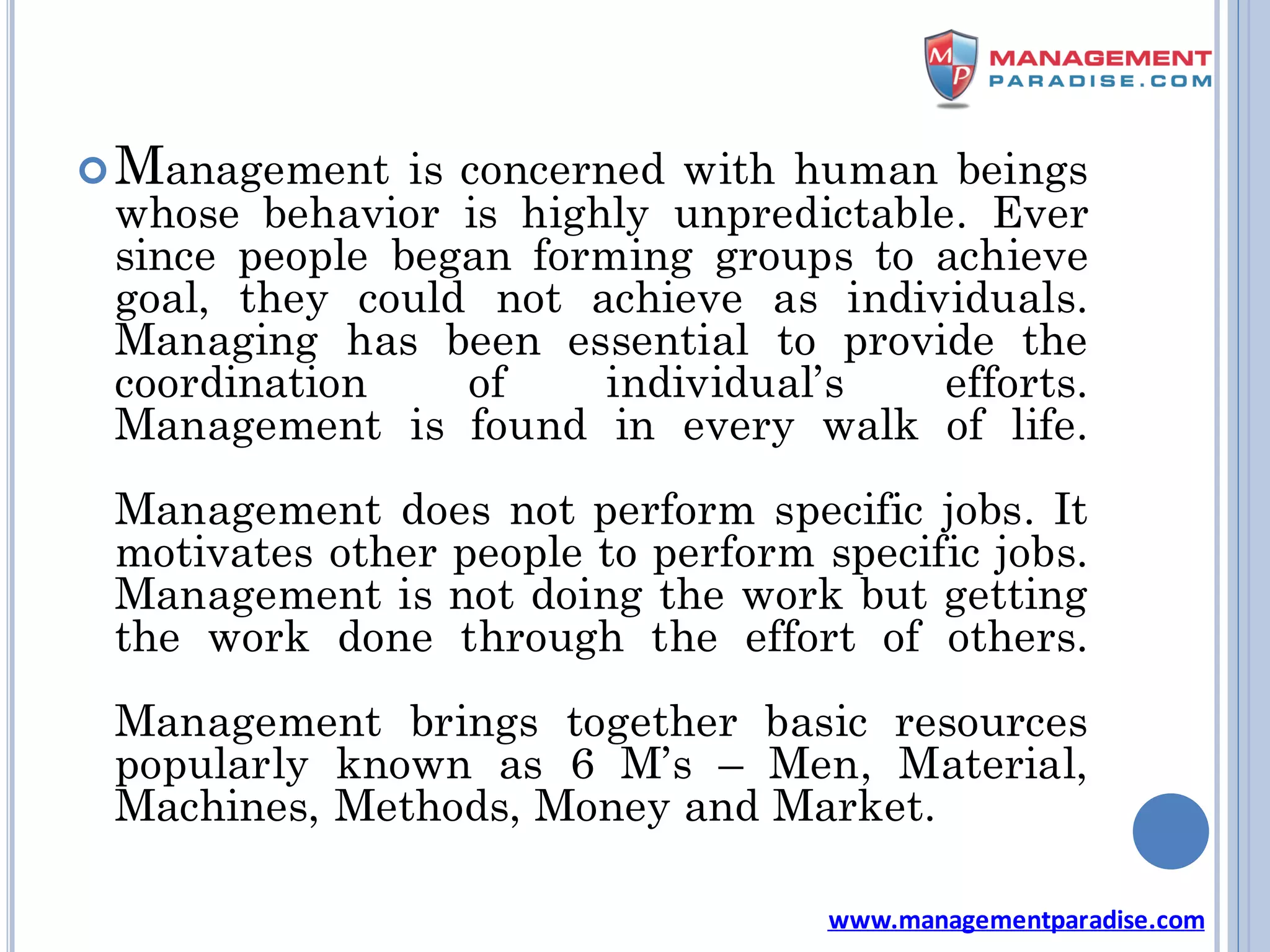 Why management is important, | PDF