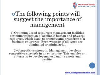 Why management is important, | PDF