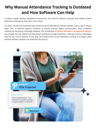 Why Manual Attendance Tracking Is Outdated and How Software Can Help | PDF