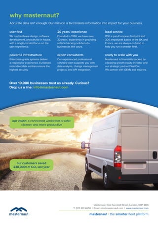 Why Masternaut, the smarter fleet platform | PDF