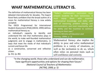 Why mathematical literacy matters ppt | PPTX