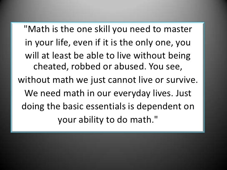 Why Math Is Important 2 Why Math Is Important 2