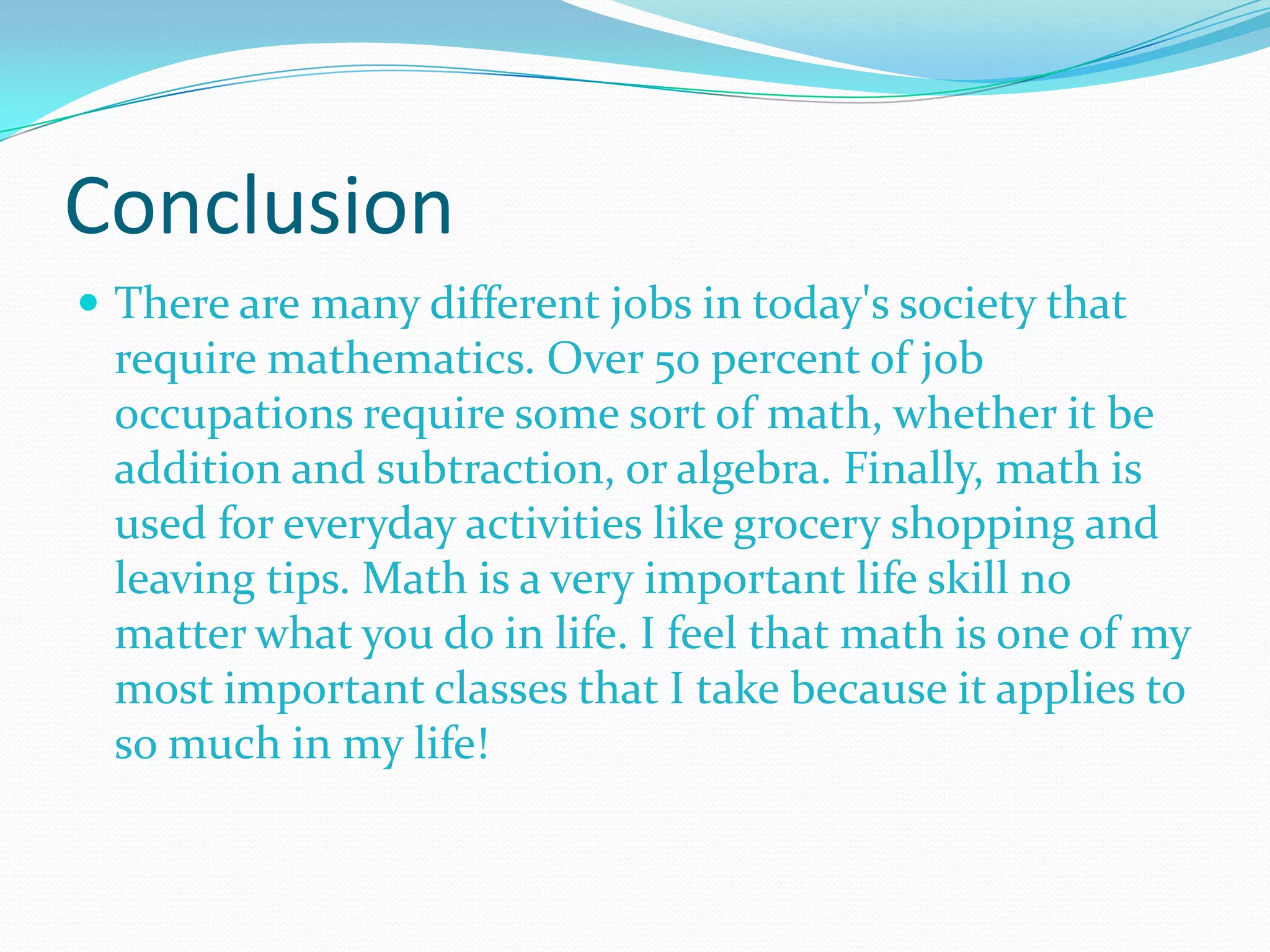 Why math is important! | PPTX