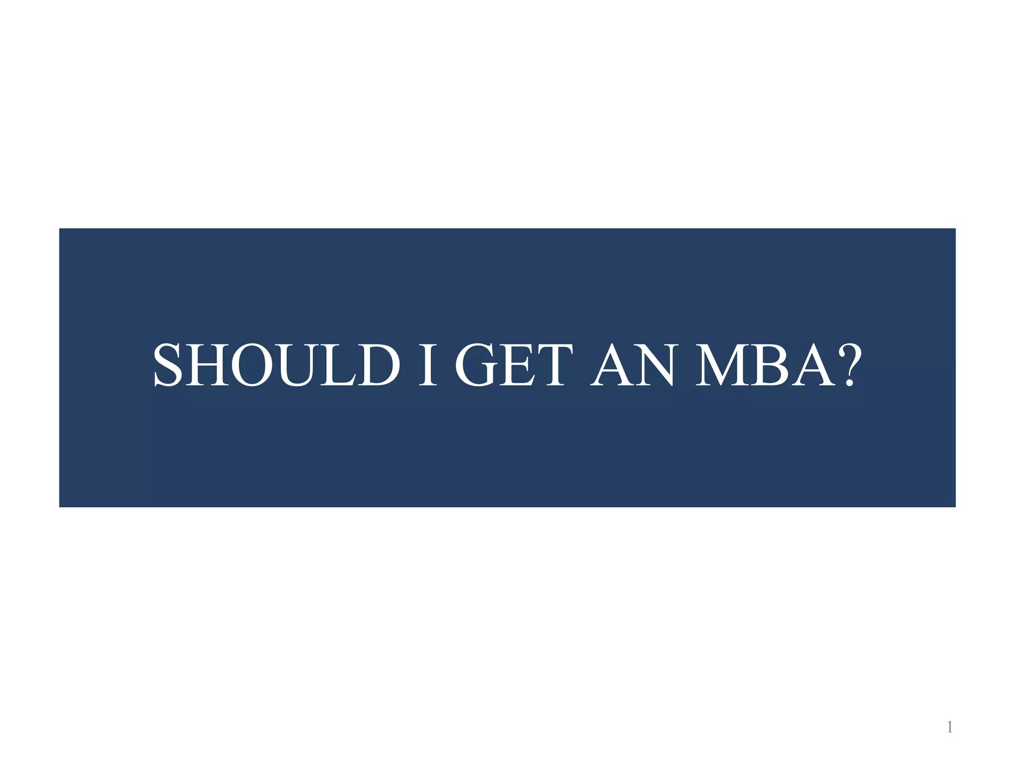 Why mba presentation | PPT