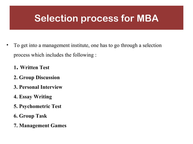 Why mba presentation | PPT