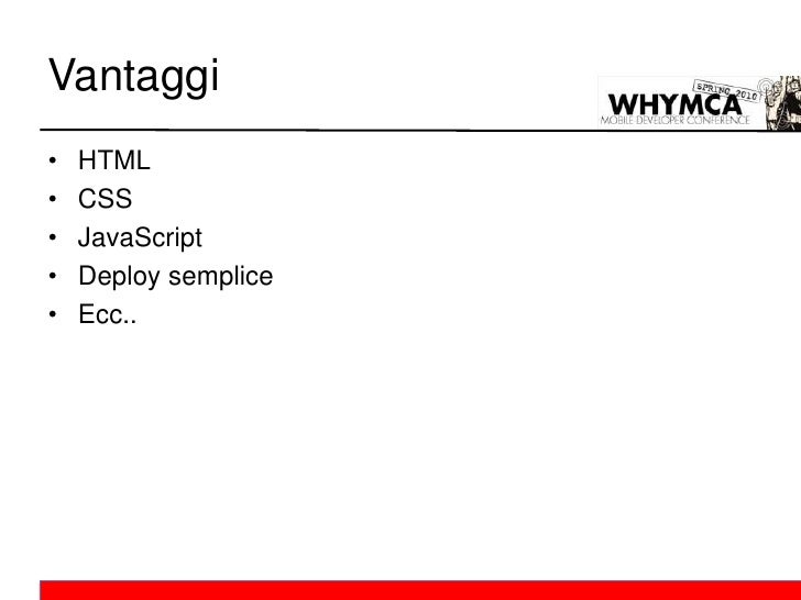 Whymca Sviluppare Applicazioni Mobile Native In Html E Javascript