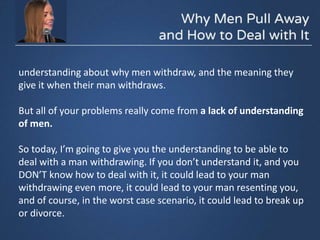 Why men pull away and how to deal with it | PPTX