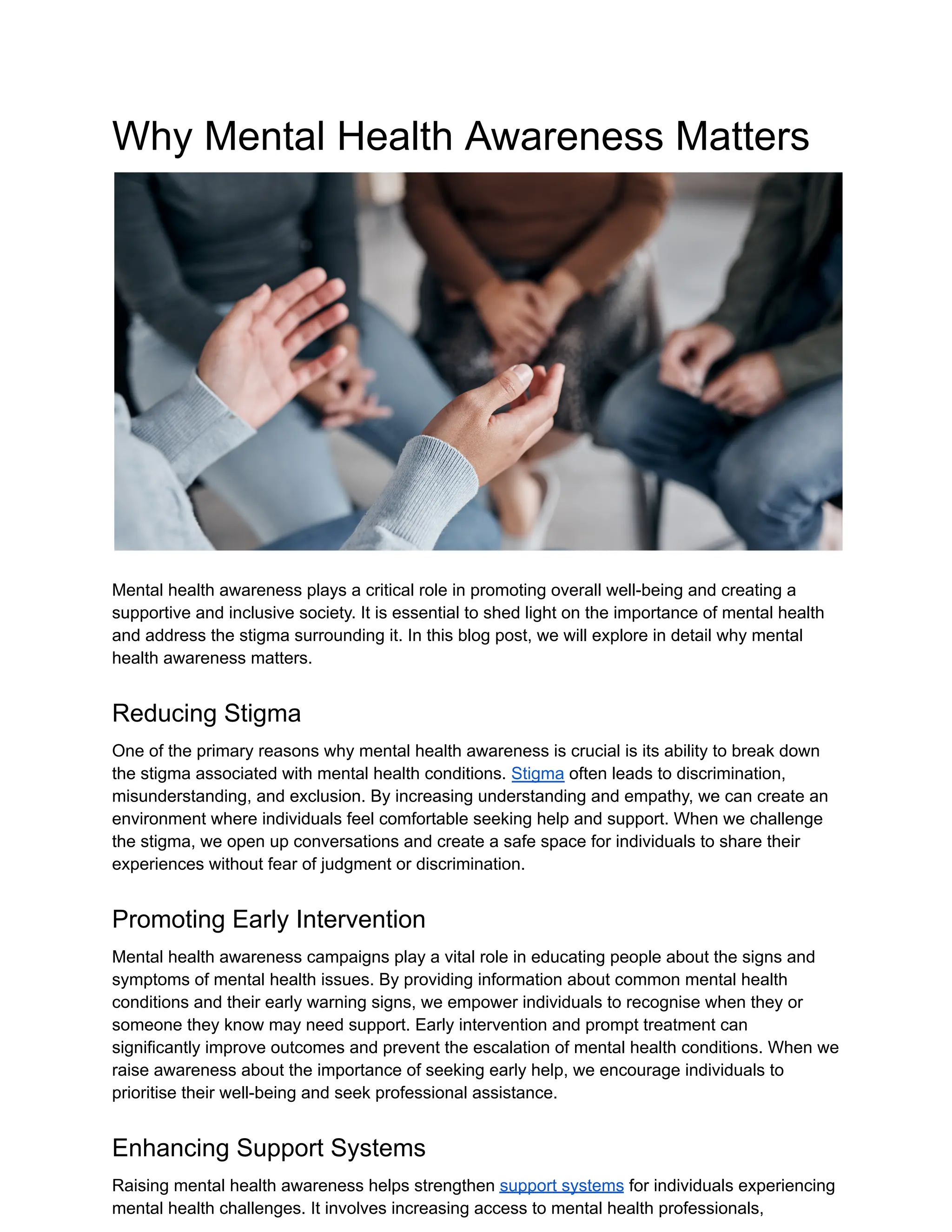 Why Mental Health Awareness Matters | PDF