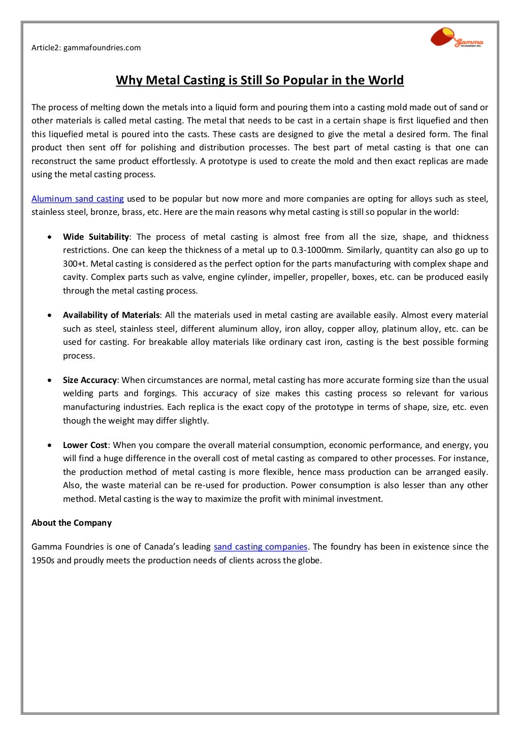 Why Metal Casting Is Still So Popular In The World why-metal-casting-is-still-so-popular-in-the-world