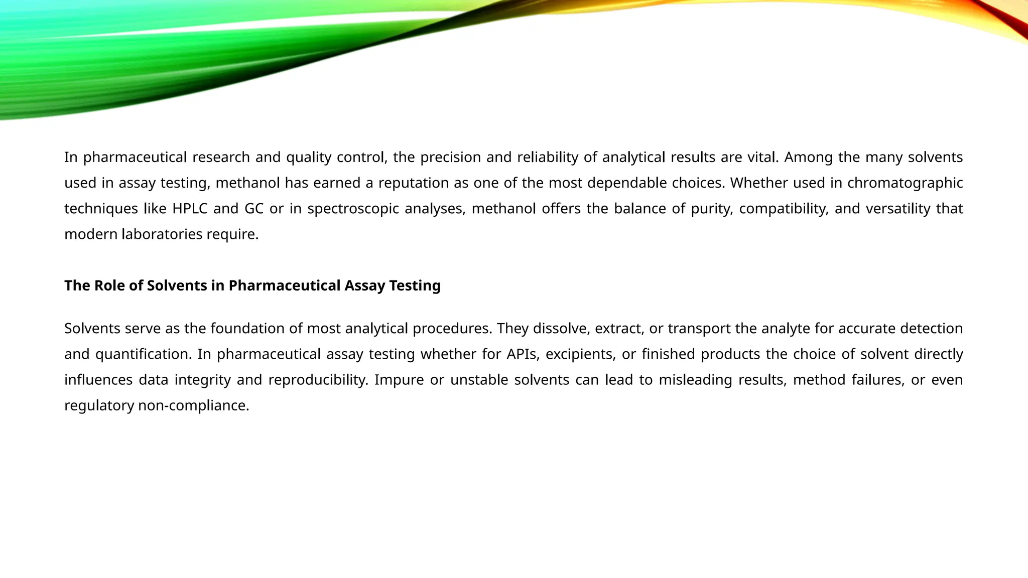Critical Role of Methanol in Freeze-Drying Systems | PPTX