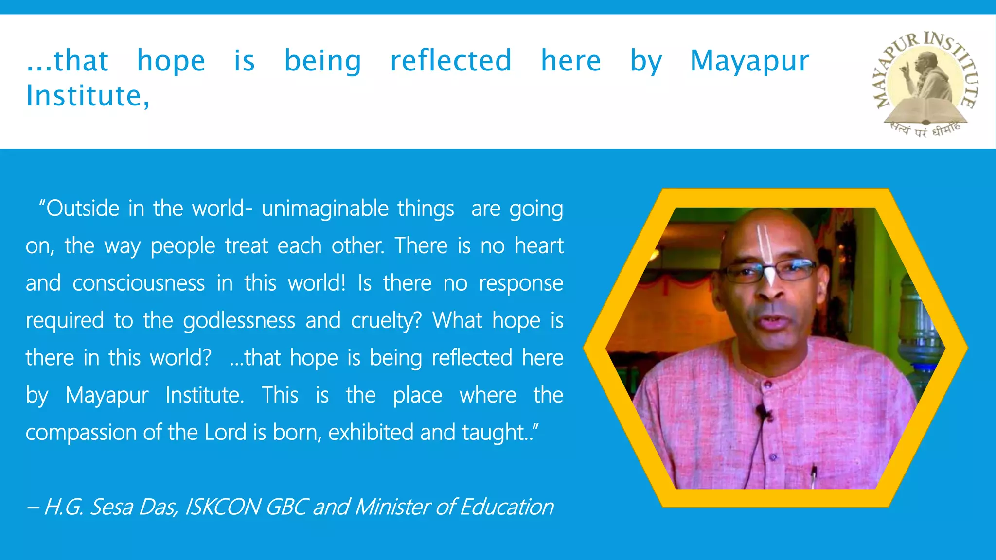 Why Mayapur Institute? | PPTX
