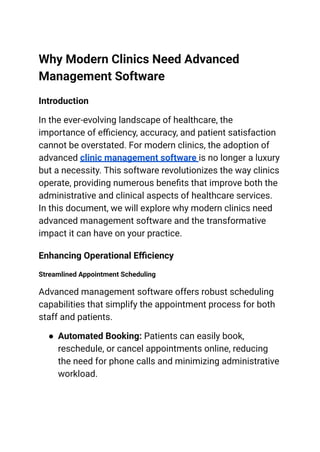 Why Modern Clinics Need Advanced Management Software.pdf