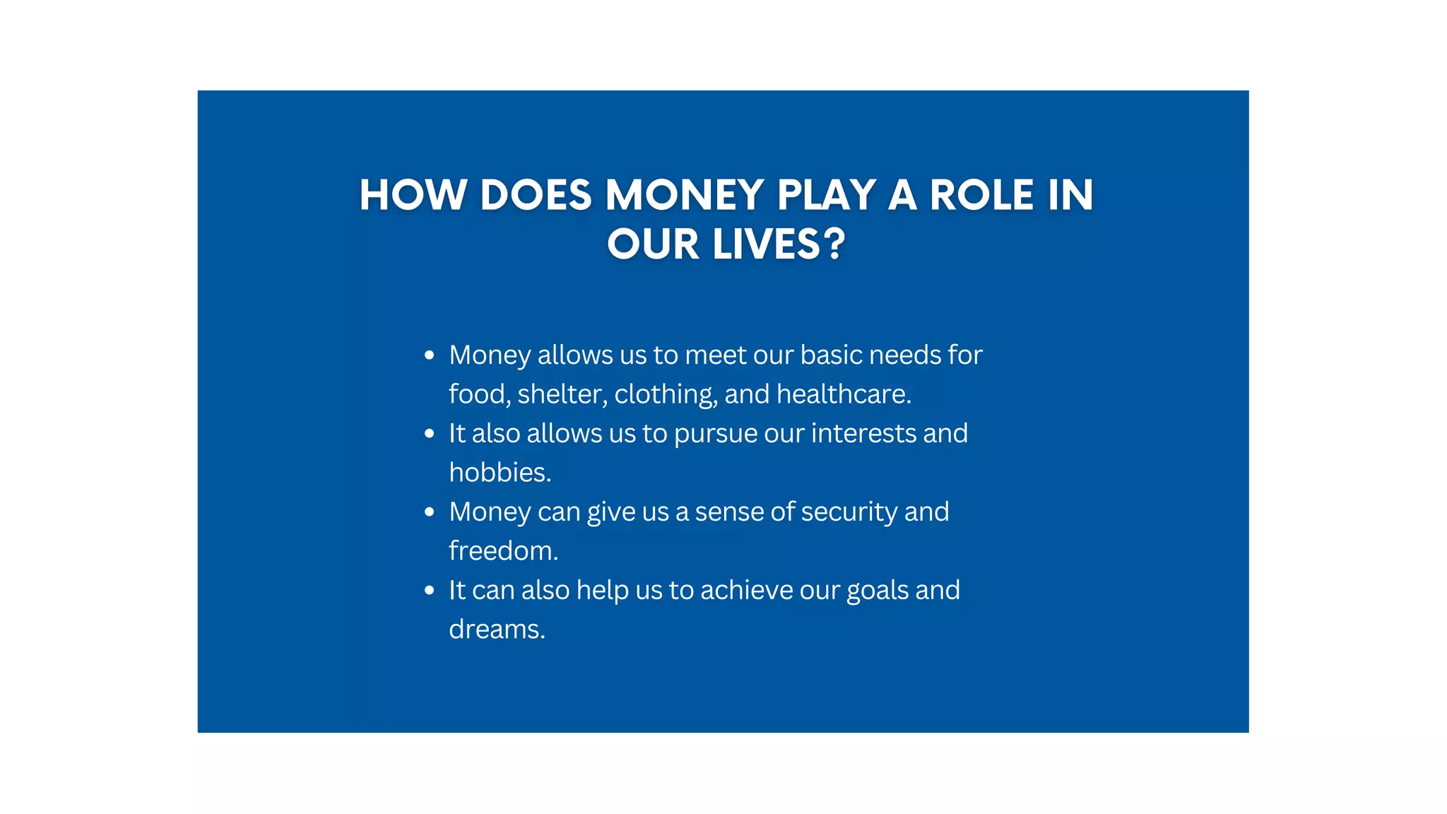 why money plays a major role in life.pdf