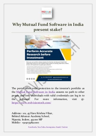 Why Mutual Fund Software in India present stake.pdf