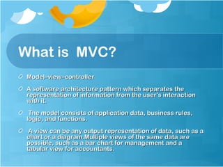 Why MVC? | PPT | Web Development | Internet