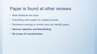 Why my paper got rejected | PPT