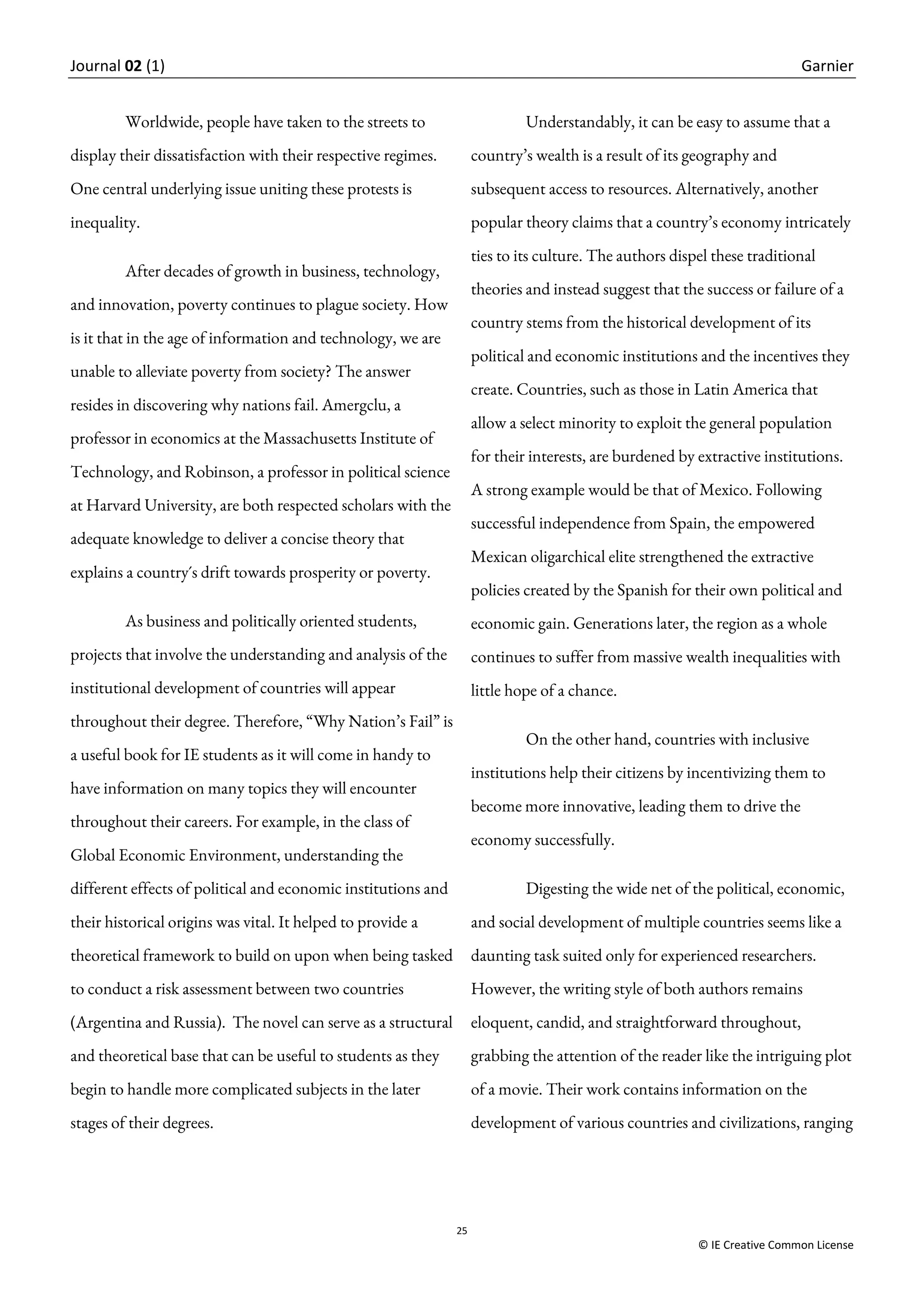 Why Nations Fail - Book Review | PDF