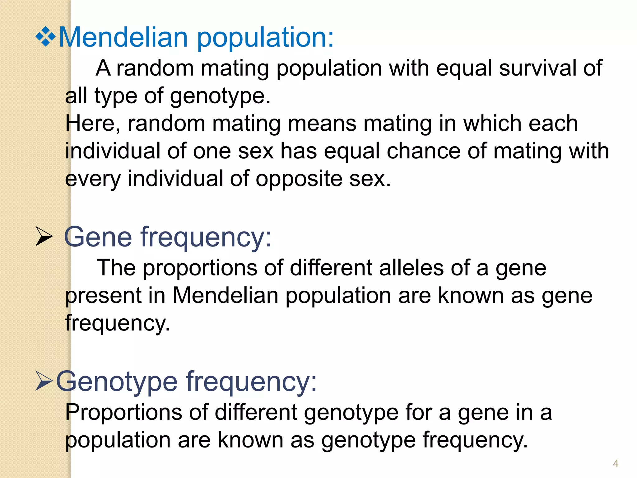 Why need to study population genetics & applications of population ...