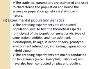 Why need to study population genetics & applications of population ...