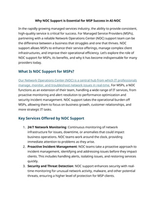 Why NOC Support is Essential for MSP Success in AI-NOC.docx
