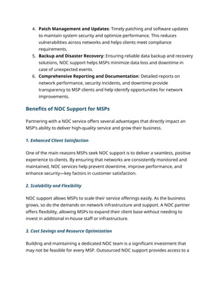 Why NOC Support is Essential for MSP Success in AI-NOC.docx | IT and Internet Support | Internet