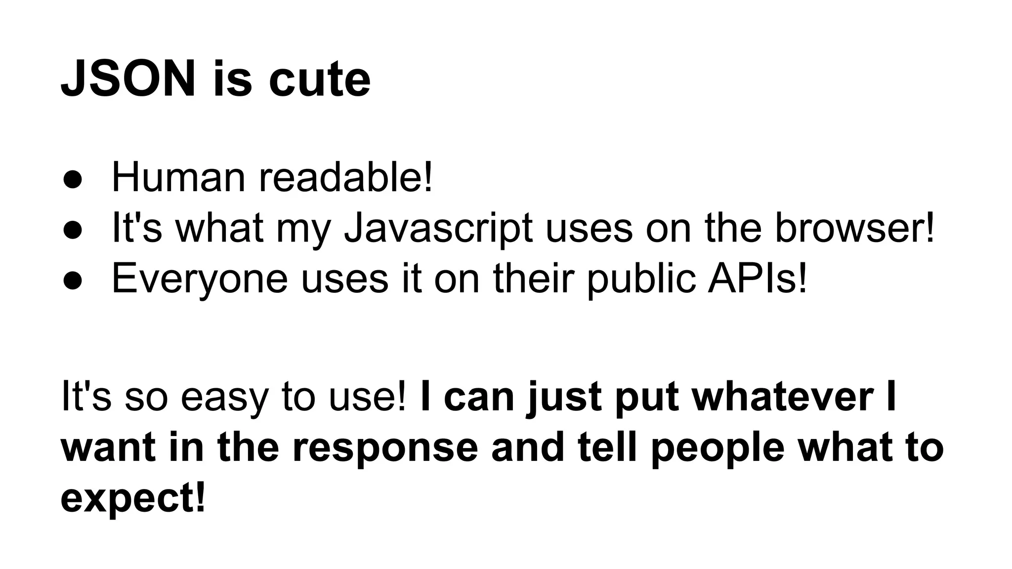 So you think JSON is cool? | PPT