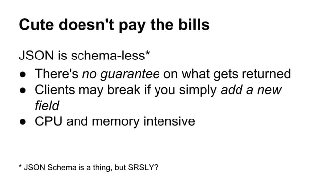 So you think JSON is cool? | PPT