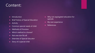 Why not segregated education ppt | PPTX
