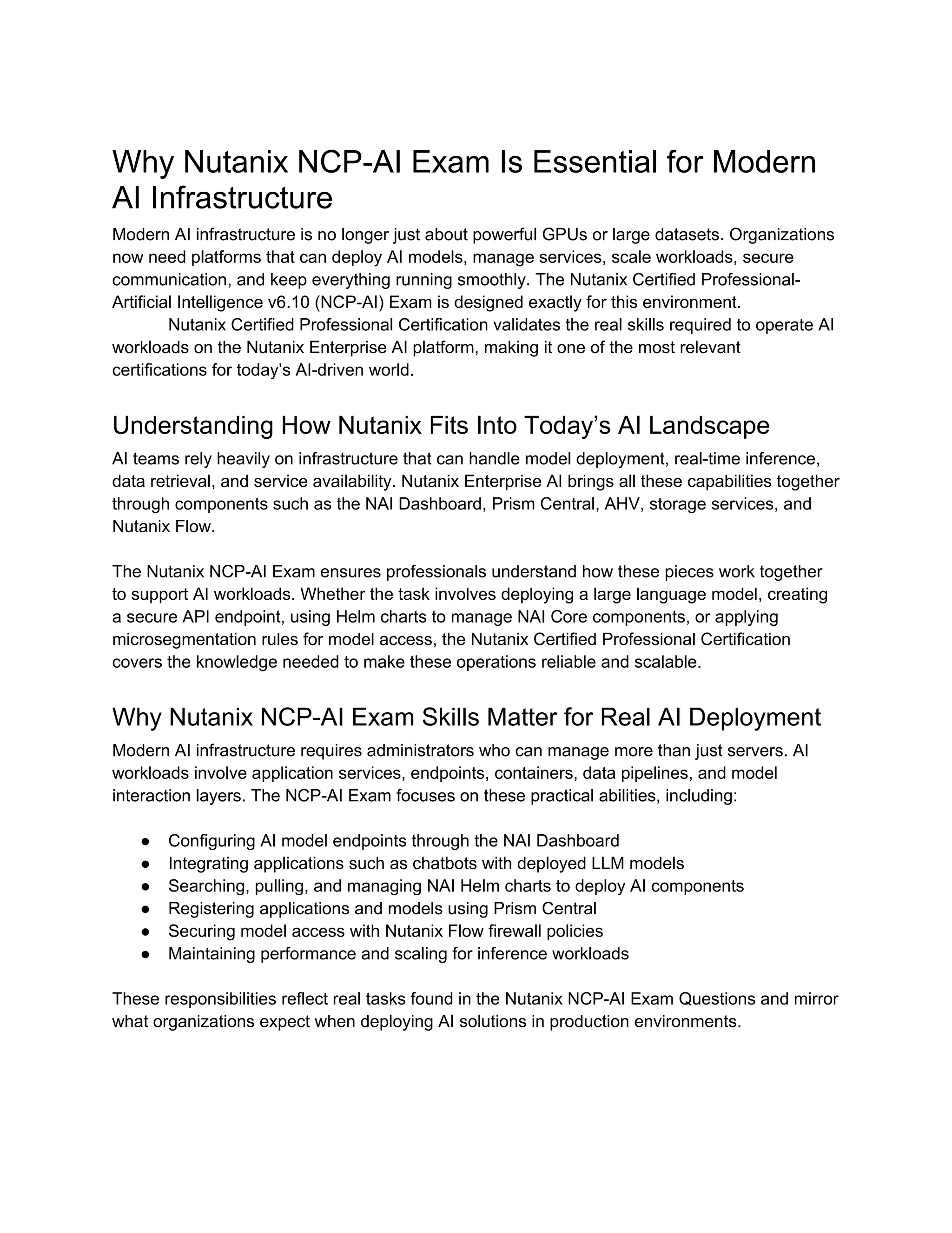 Why Nutanix NCP-AI Exam Is Essential for Modern AI Infrastructure (1).docx