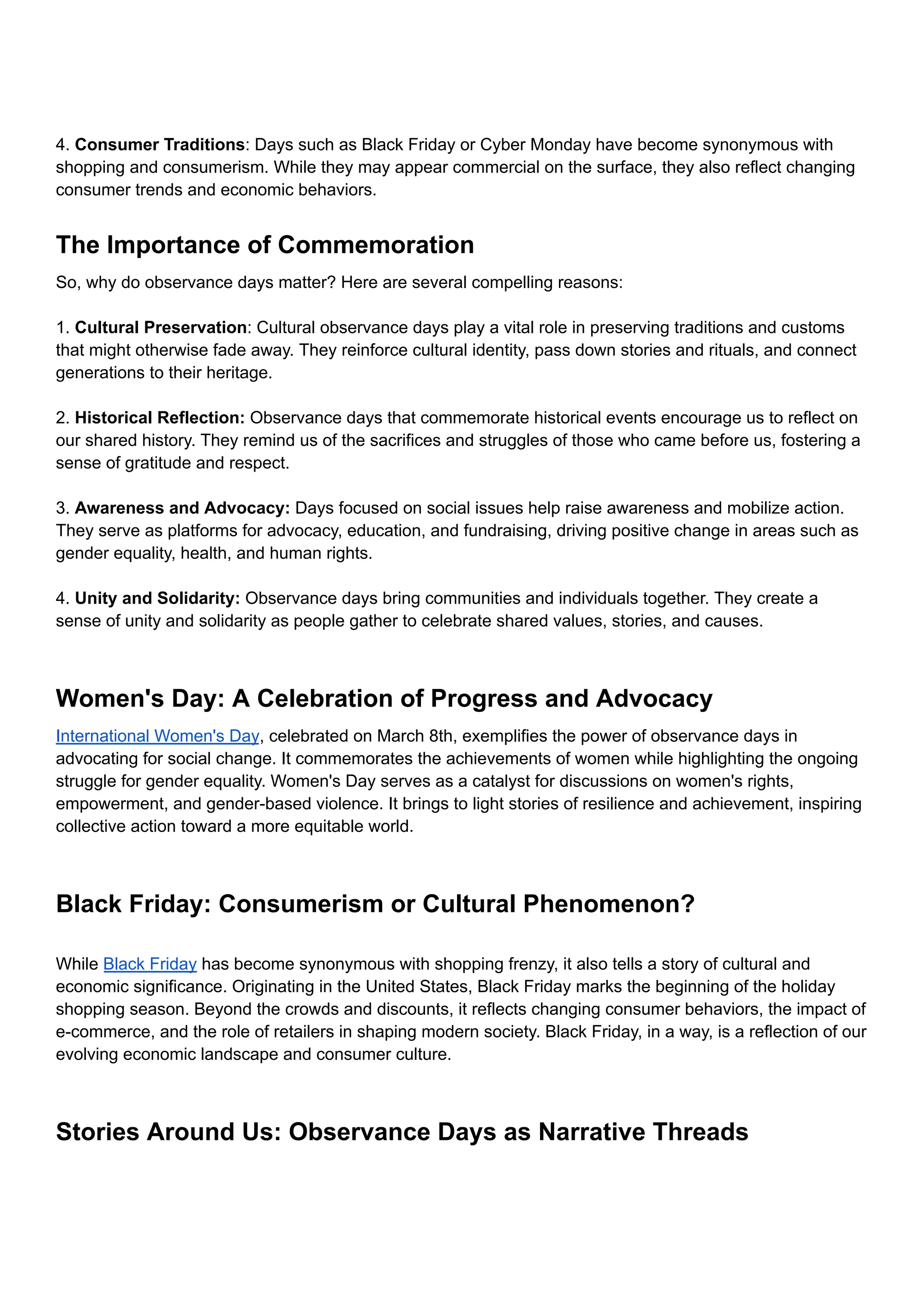 Why Observance Days Matter_ Celebrating the Significance of ...