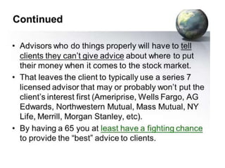 Why obtain a Series 65 License...RIA