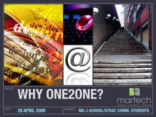 MU School of Journalism one2one | PPT