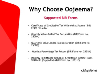 Oojeema - An Online Accounting System | PPT