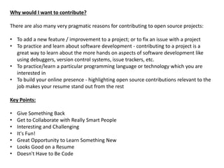 Why contribute to open source projects | PPT