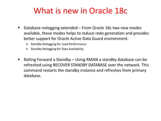 Why oracle data guard new features in oracle 18c, 19c | PPTX