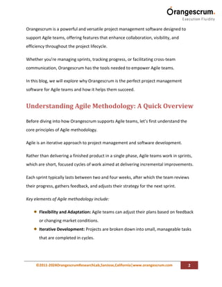 Why Orangescrum is the Perfect Project Management Software for Agile ...