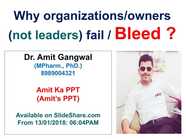 Why organizations fail | PPT